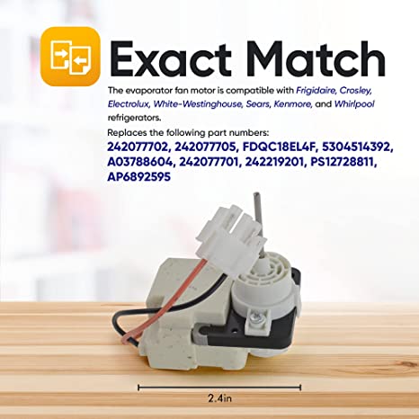 242077702, FDQC18EL4F, 242077705 Evaporator Fan Motor Blower by DR Qua ...